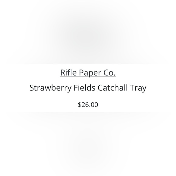 Rifle Paper Co. | Bath | Rifle Paper Co Strawberry Fields Catchall Tray ...